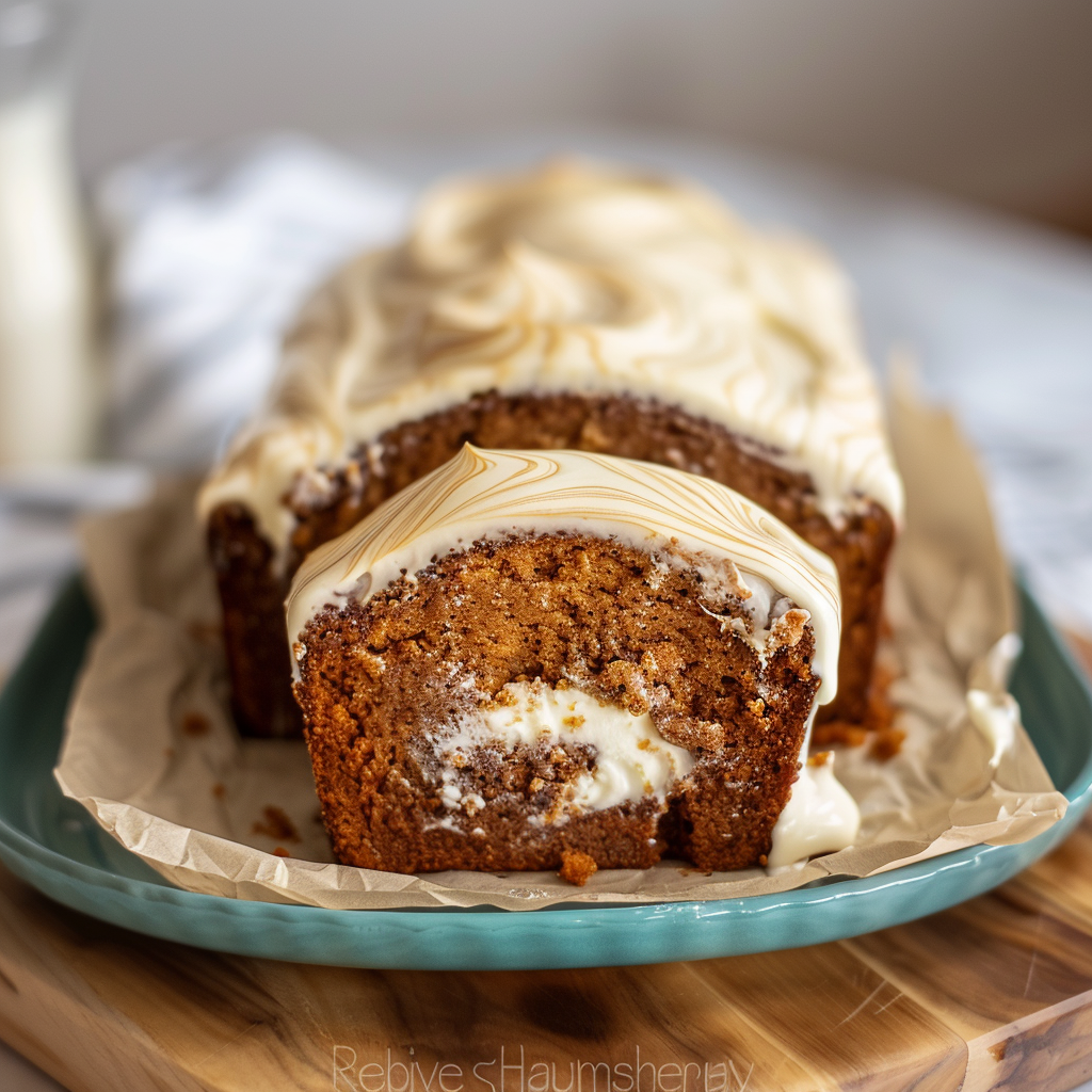 Ginger Molasses Cream Cheese Swirl Loaf