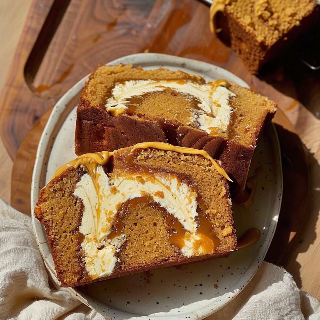 Ginger Molasses Cream Cheese Swirl Loaf